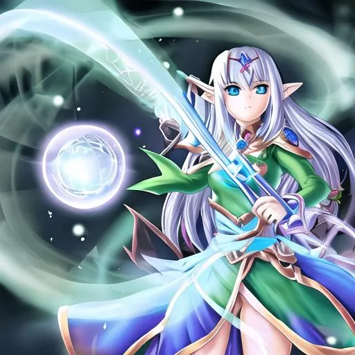 elf warrior orbe of x ray girl magic wand