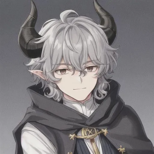 Cow human hybrid (male, short monochromatic hair, ) | OpenArt