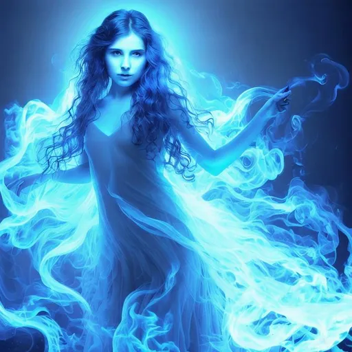 a young fantasy spirit, 13yo, she is ethereal vaporo... | OpenArt