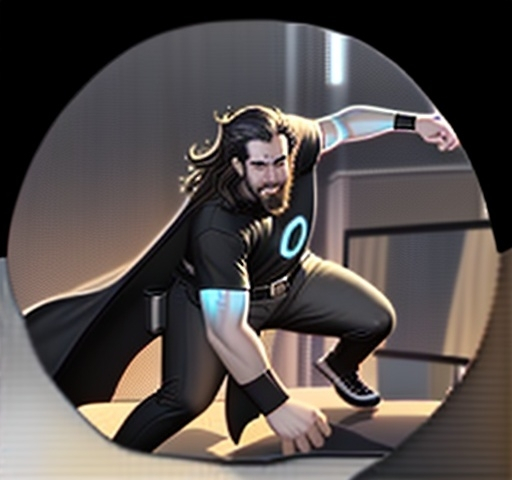 a superhero name Observation-man, he has long hear....