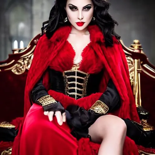 A Beautiful Queen Wearing A Gown Of Leather And Lace a-beautiful-queen-wearing-a-gown-of-leather-and-lace