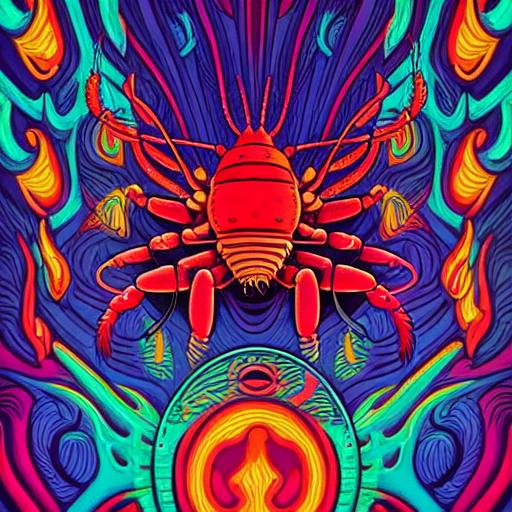 lobster Hypnotic illustrations of hypnotic psychedel... | OpenArt