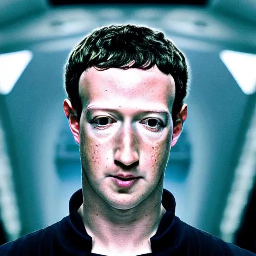 Pop art face of (Mark Zuckerberg) awkward bizarre an... | OpenArt