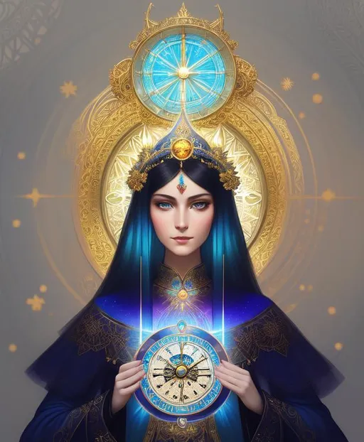 A time clock beautiful goddess. She controls the tim... | OpenArt