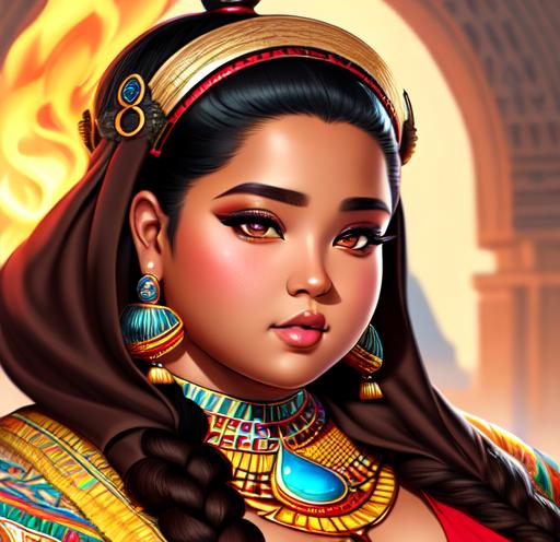 hyperdetailed beautiful fat girl, okae rin, egypt cl... | OpenArt