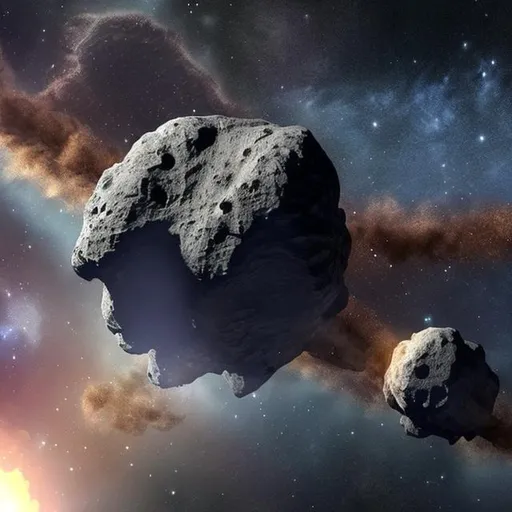 A one Mysterious asteroid in space