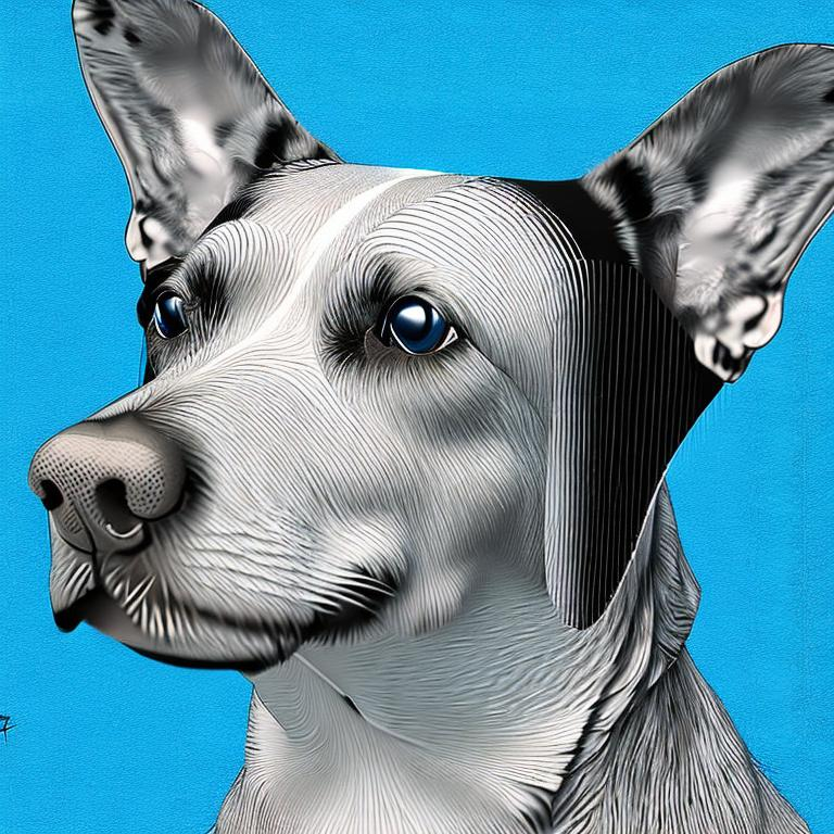 Patent drawing of a dog, hyper realistic, detailed,... | OpenArt