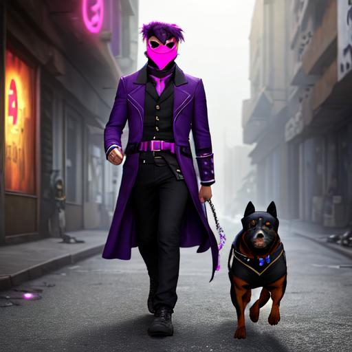 a male roguish plage doctor, wearing a dark purple d... | OpenArt