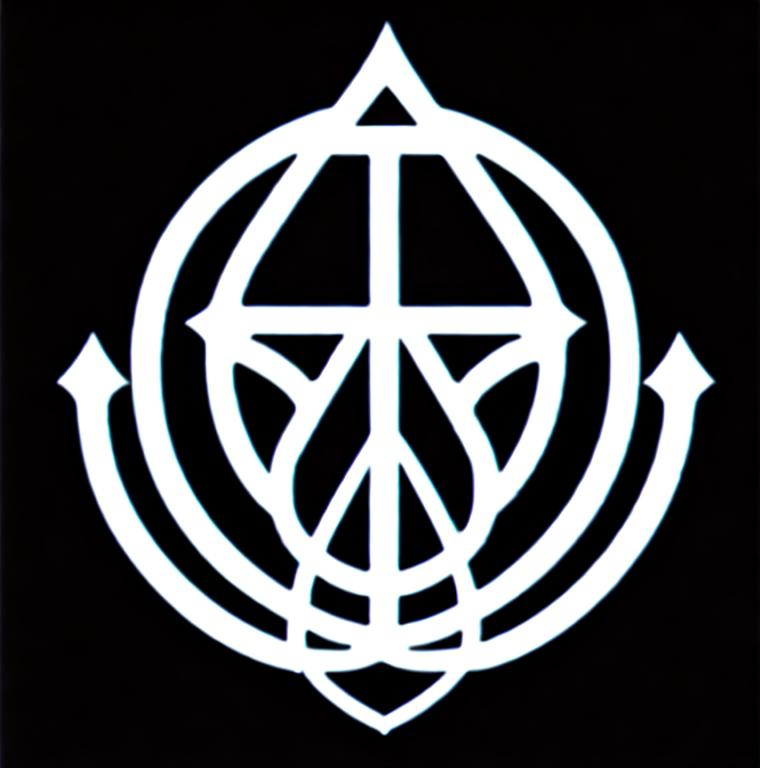 black and white, text, magic rune. clean lines, HD,...