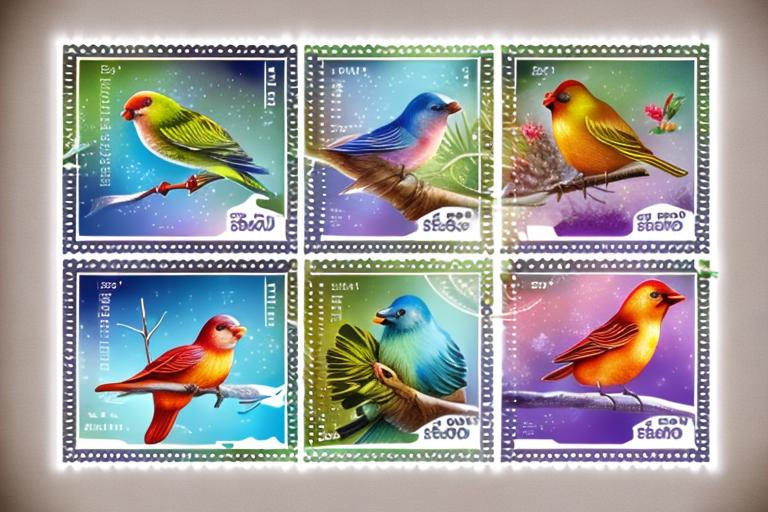 postage stamps representing birds album in light of...