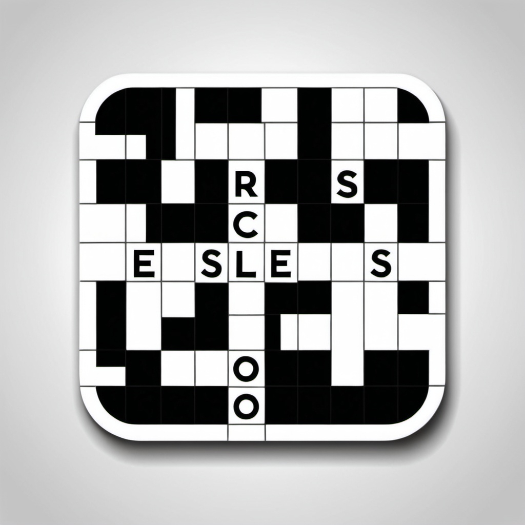 Create a logo in the form of a crossword puzzle for...