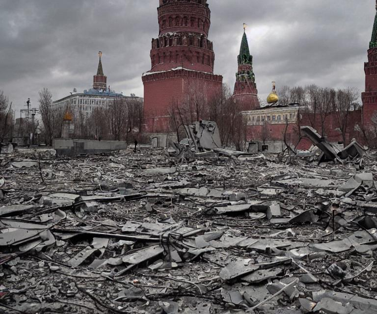 destroyed Kremlin after nuclear Apocalypse in Moscow