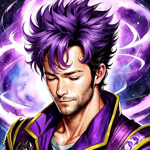 Modern movie poster of Luke Perry with eyes closed,... | OpenArt