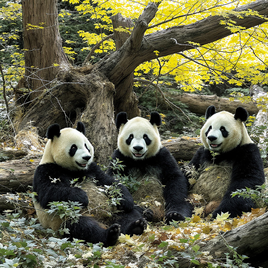 group of pandas