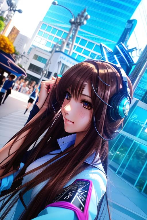 semi-realistic anime girl, skin highlights, hair hig... | OpenArt