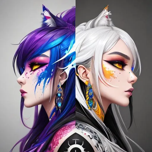 Photography 2D Double split complementary colors Rea... | OpenArt