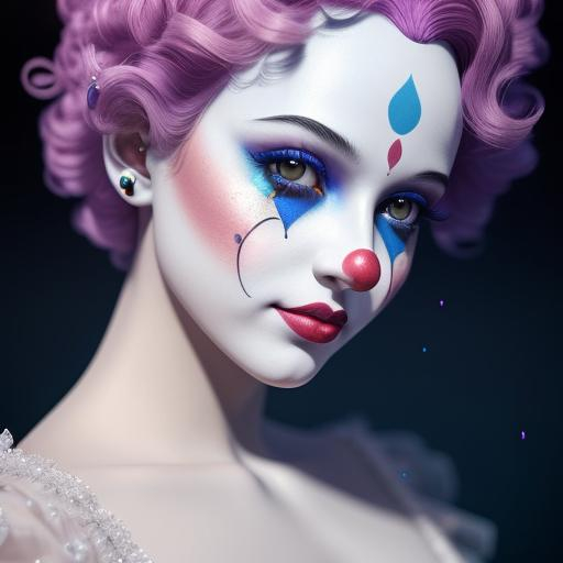 beautiful clown, ,Sad clown, sad-eyed clown, tearful... | OpenArt