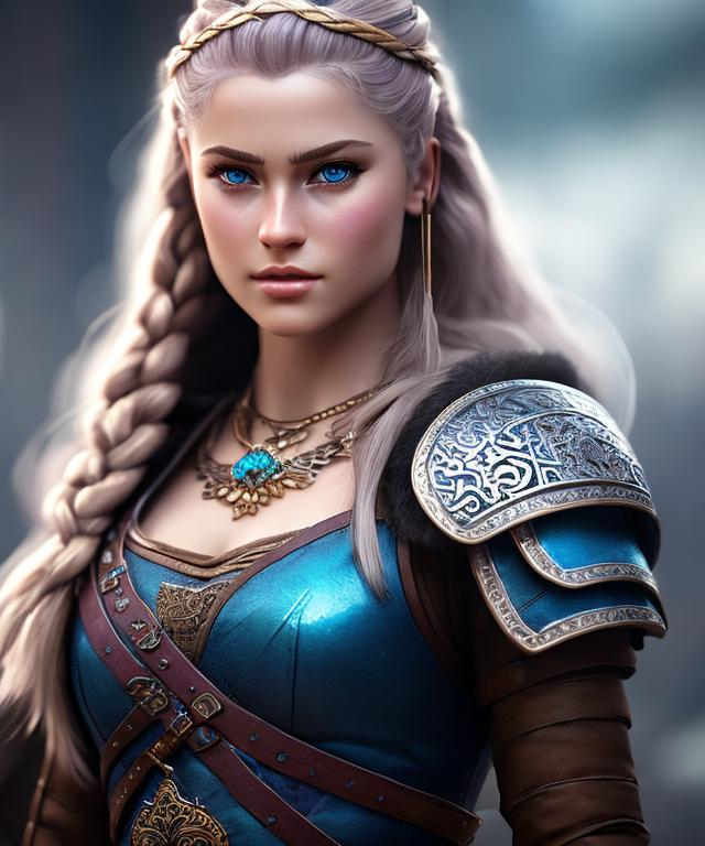 create most beautiful fictional female viking prince...