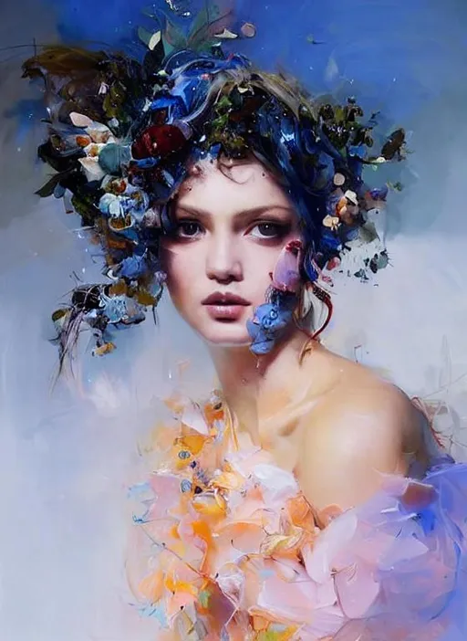 Lovely woman Art style by Monet, Conrad roset, Klimt... | OpenArt