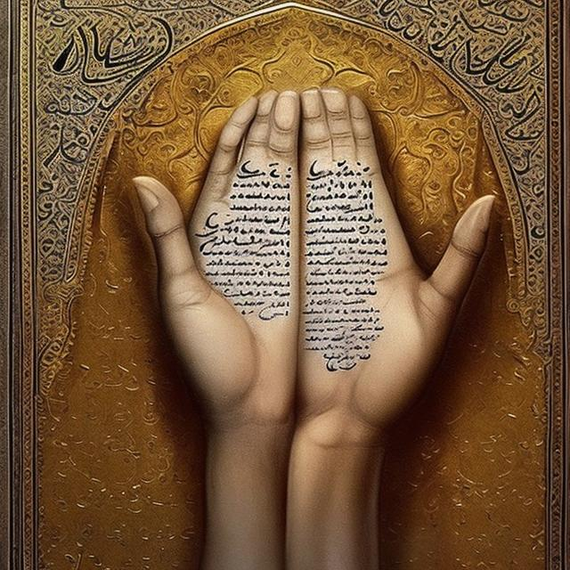 The hand of Imam Ali in the hand of Prophet Muhammad... | OpenArt