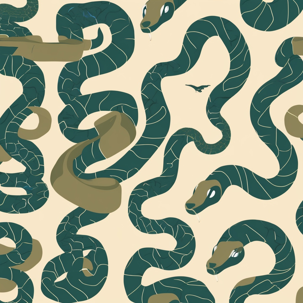 jungle book kah snake minimal pattern