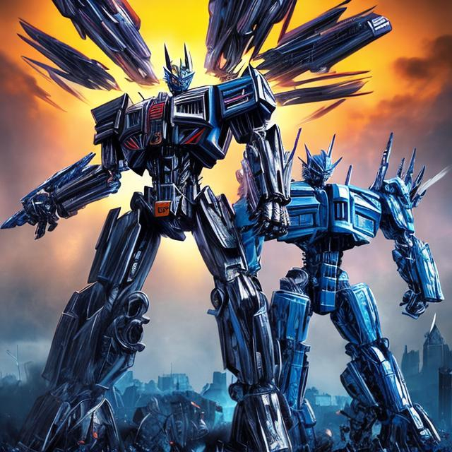cool looking poster cover of all the transformers ba...