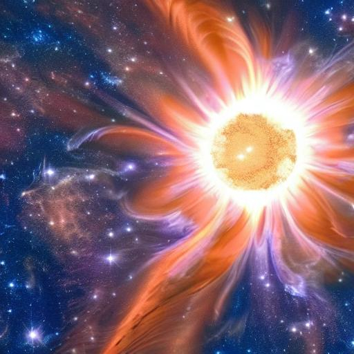 Explosion of the sun in the space | OpenArt