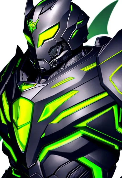 Predator, dark grey with panther-like ears, green ju... | OpenArt