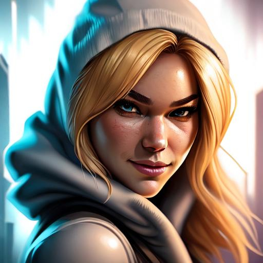 Spider-gwen Outfit , beautiful woman smiling, blond... | OpenArt