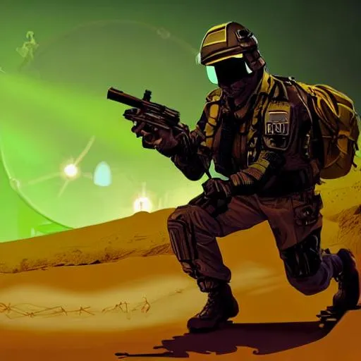 concept art style, futuristic special ops soldier we... | OpenArt