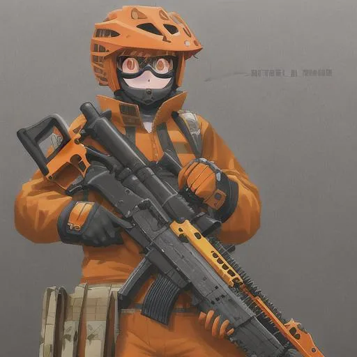 orange assault rifle