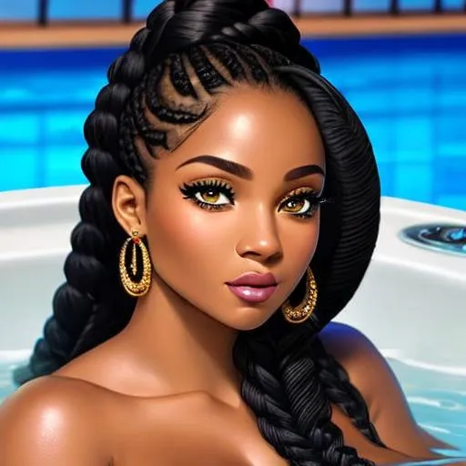 semi-realistic anime girl, skin highlights, hair hig... | OpenArt