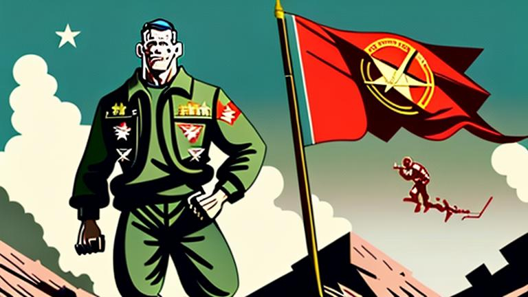 Cold War style propaganda of John Cena, Soviet offic...