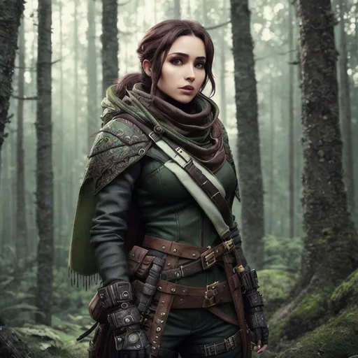 rogue, female, wide angle, forest, fantasy, intricat... | OpenArt