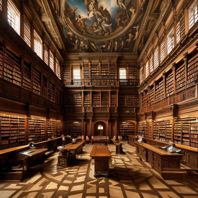 Renaissance Library | OpenArt