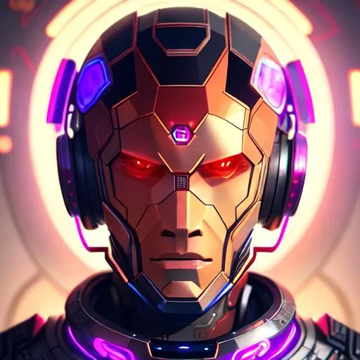 Portrait of [Japanese ronin robot} man, cyberpunk, p... | OpenArt