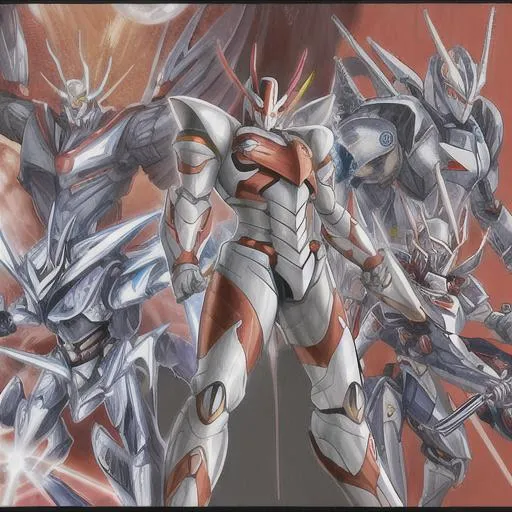 Ultraman inspired mecha knight | OpenArt