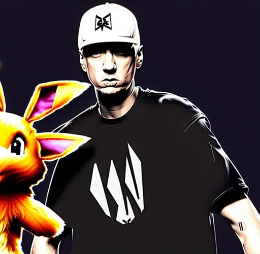 Eminem the rapper with eevee | OpenArt