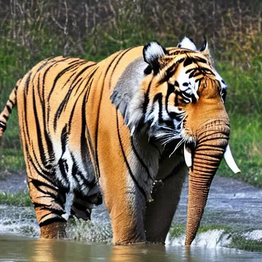 Tiger elephant | OpenArt