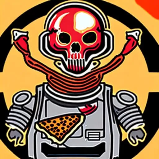 a humanoid space pirate made of pepperoni pizza | OpenArt