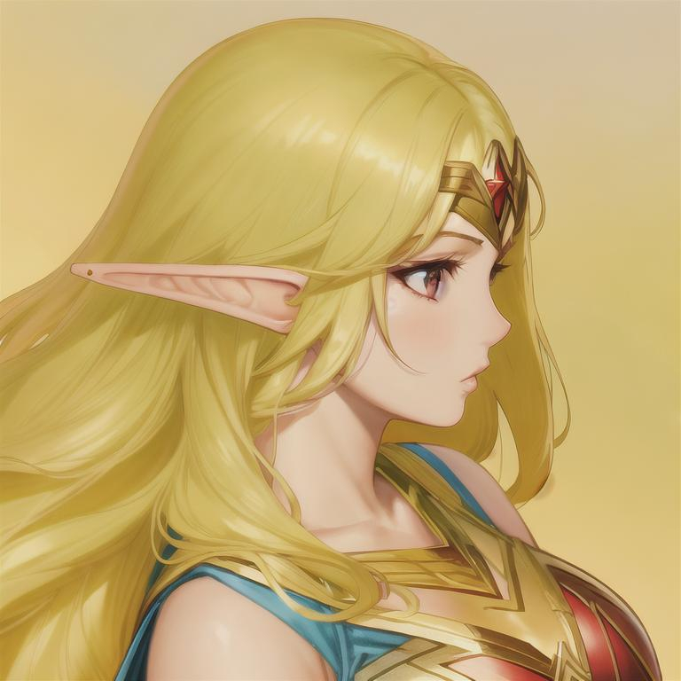 wonder woman, portrait, profile picture, stylized, a... | OpenArt