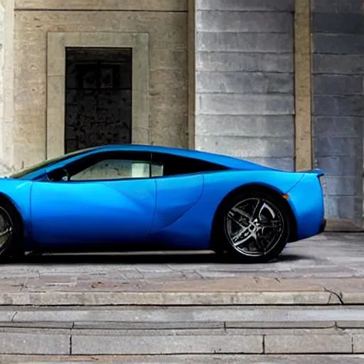 Modern car blue