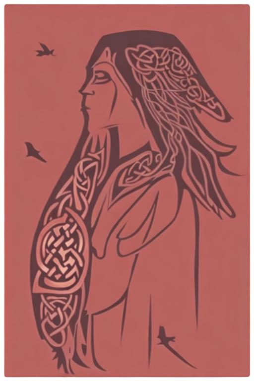 celtic pagan goddess: The Morrigan. Crows. winter tr... | OpenArt