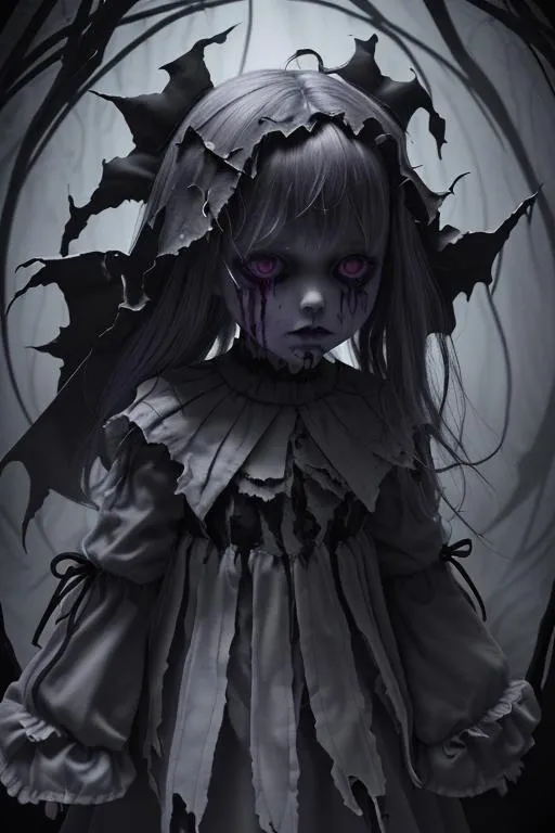 Personification of voidness child doll girl madness...