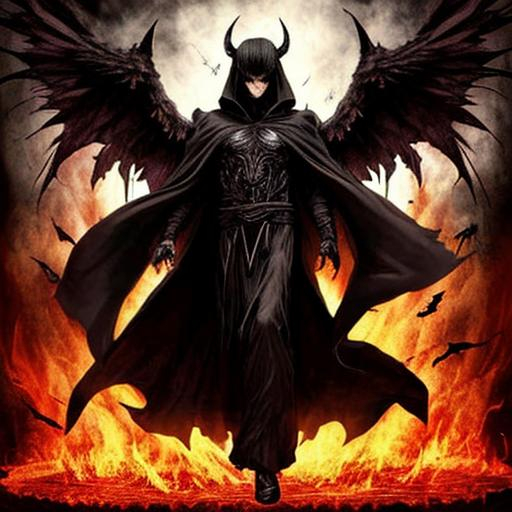 Lucifer, evil, dark, powerful, fighting demons, demo...