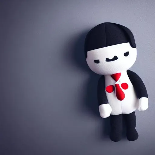 cute kawaii Squishy man in suit plush toy, smooth te... | OpenArt