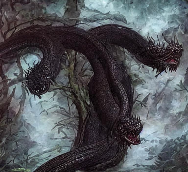 long black basilisk, legendary, cool, ominous | OpenArt