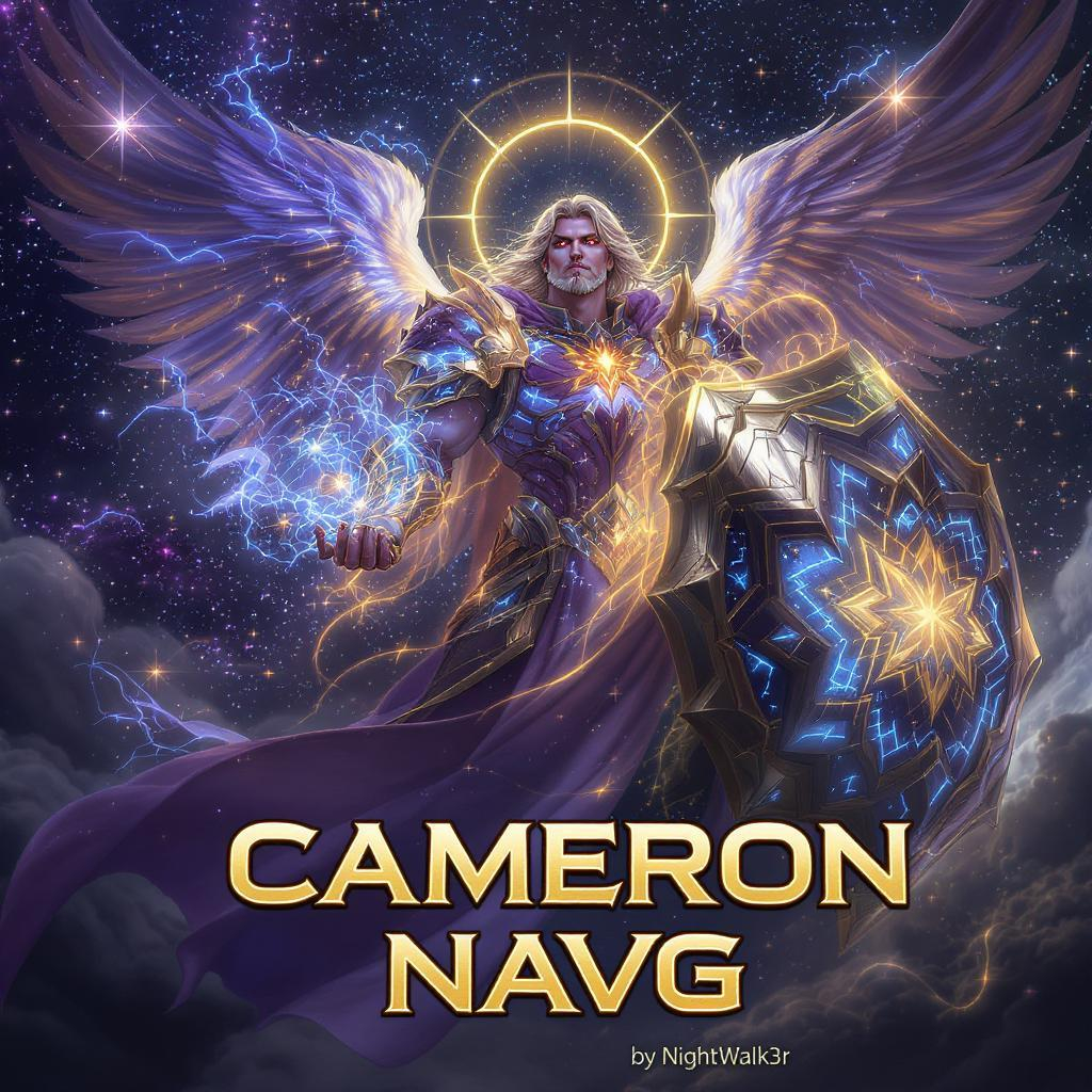 A majestic cosmic-themed avatar/banner for 'Cameron'...