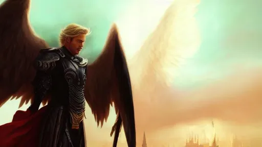 Portrait of {Lucifer the Angel} with {Blonde} long h...