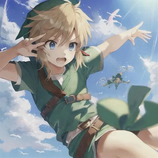 Link falling through the air